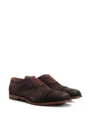 CORVARI Cap-toe Suede Derby Shoes