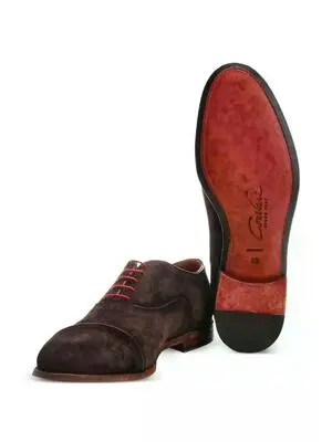 CORVARI Cap-toe Suede Derby Shoes