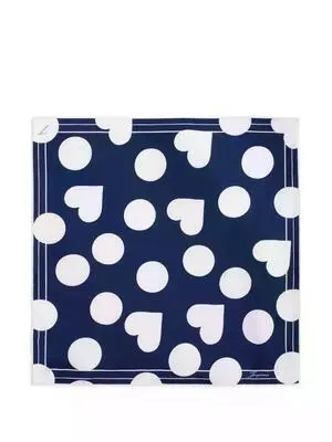 Jacquemus Le Foulard Coeur Polka-dot Scarf - Blue