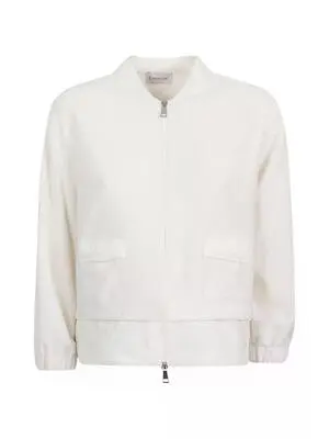 Moncler Zip-up Panelled Cardigan - Neutrals