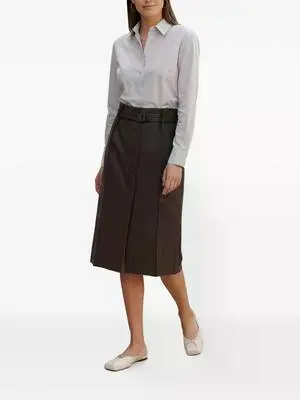 Fendi Belted Midi Skirt With Embroidered Logo Detail