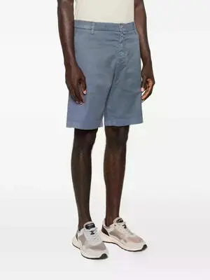 Jacob Cohen Twill Texture Logo Patch Shorts - Blue