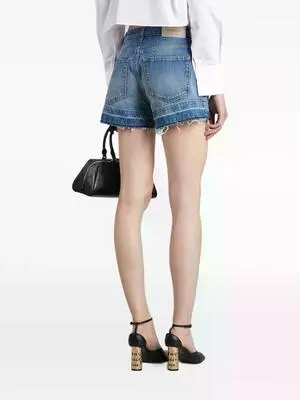 Givenchy Frayed Hem Denim Shorts