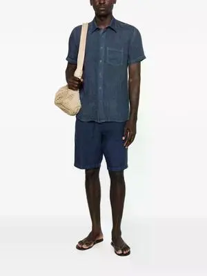 120% Lino Drawstring Waist Shorts