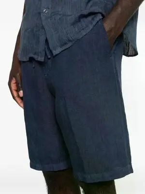 120% Lino Drawstring Waist Shorts