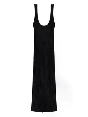LANVIN Ribbed Sleeveless Midi Dress