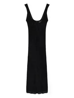 LANVIN Ribbed Sleeveless Midi Dress
