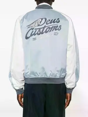 Deus Ex Machina Logo Embroidered Colour-block Bomber Jacket