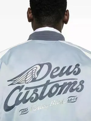 Deus Ex Machina Logo Embroidered Colour-block Bomber Jacket