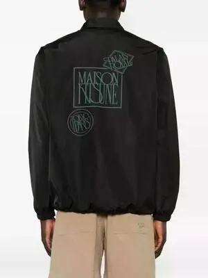 Maison Kitsuné Logo Print Press-stud Jacket