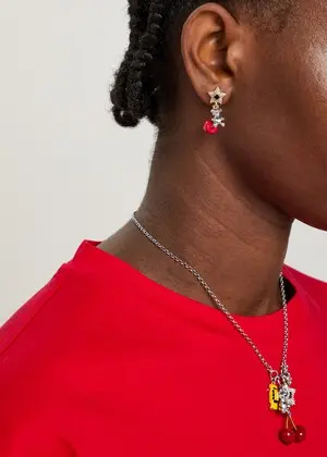 Marc Jacobs Plated Brass Charm Drop Earrings