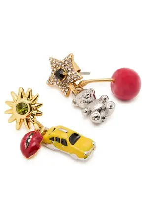 Marc Jacobs Plated Brass Charm Drop Earrings