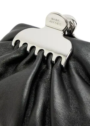 Marc Jacobs Claw Clip Small Leather Clutch - Black
