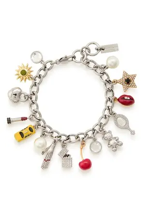 Marc Jacobs Plated Brass Charm Bracelet - Silver