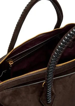 METIER Vérité City Suede Tote Bag - Chocolate