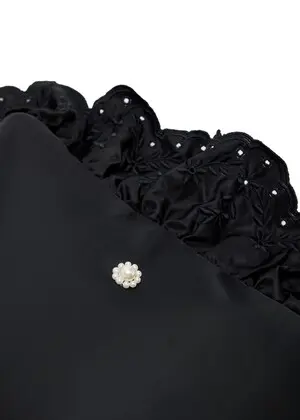 Simone Rocha Embroidered Padded Clutch - Black