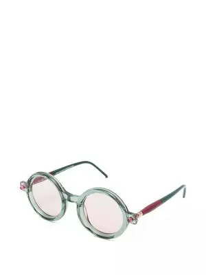 KUBORAUM Round Frame Sunglasses - Green