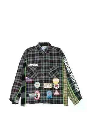 BETTER WITH AGE Patch-detail Checked Shirt