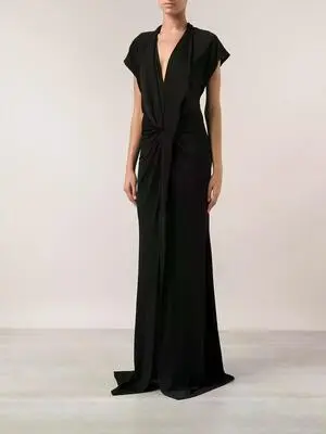 Givenchy Draped V-neck Maxi Dress