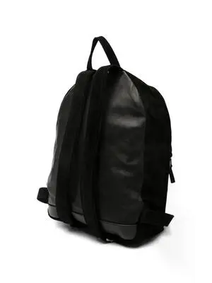 GIORGIO BRATO Suede-panelled Leather Backpack - Black