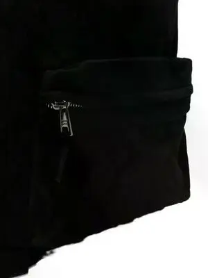 GIORGIO BRATO Suede-panelled Leather Backpack - Black