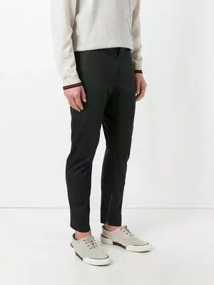 LANVIN Cotton Ankle Zip Trousers - Black