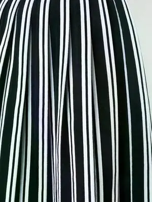 Balenciaga Striped Pleated Mini Skirt