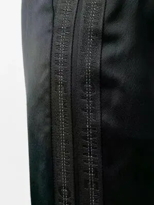 Off-White High-waisted Drawstring Trousers With Side Stripe Detail - Black
