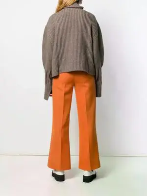 JW Anderson Ribbed Wool & Cashmere Blend Jumper - Neutrals