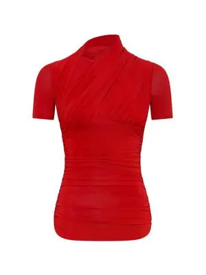 MARINE SERRE Moon Ruched Top