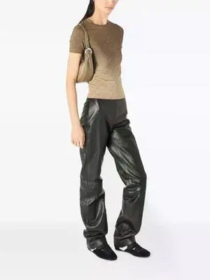 MARINE SERRE Moon-print T-shirt - Brown
