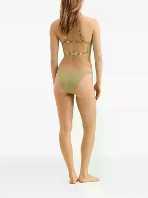 ERES Apollonia Halterneck Bikini Top With Beaded Detail - Green