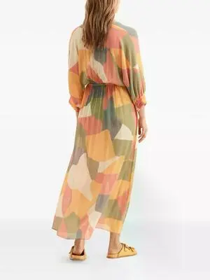 ERES Geometric Print V-neck Maxi Dress - Multicolour