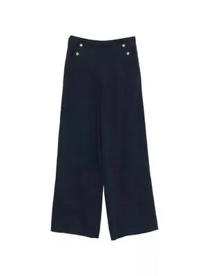 Maje Button-embellished Trousers - Blue