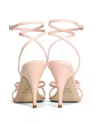 3JUIN Megan Charm Bow-detail Wrap-around Sandals