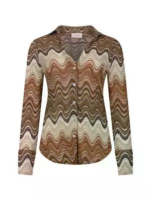 MC2 SAINT BARTH Zigzag-knit Long-sleeve Shirt