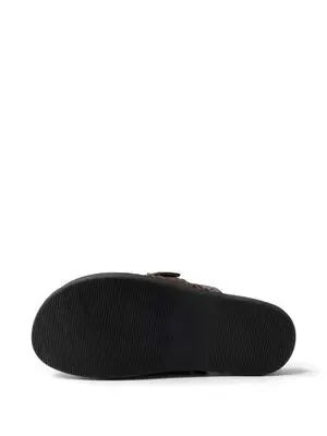 EMANUELLE VEE Crystal-embellished Slip-on Sandals