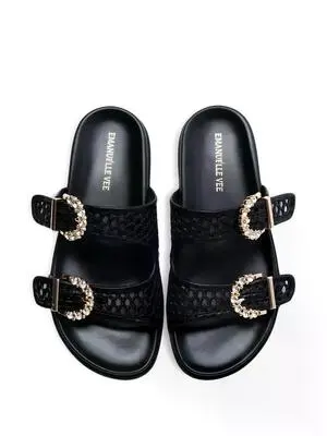 EMANUELLE VEE Embellished Open Toe Sandals
