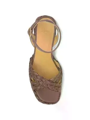 CastaÑer Valerietta Braided Platform Sandals - Brown