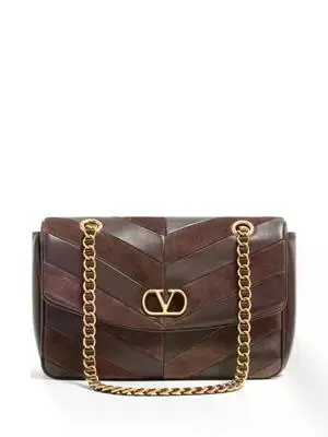 Valentino Garavani Djuna Medium Chain Bag In Suede And Nappa