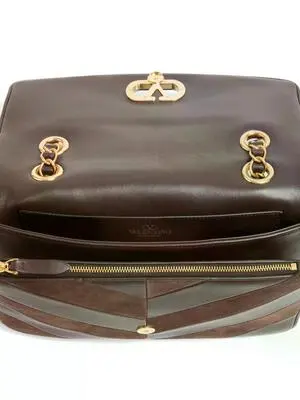 Valentino Garavani Djuna Medium Chain Bag In Suede And Nappa