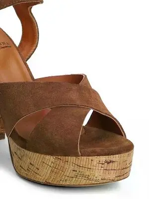 L'ARIANNA L. Arianna Crossover-strap Platform High Heel Sandals