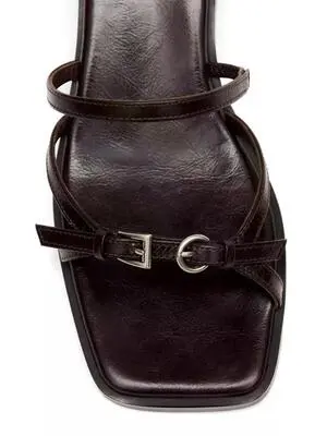 ALOHAS Liko Buckle Detail Sandals - Brown