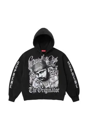 Supreme Dj Screw Zip-up Hoodie - Black