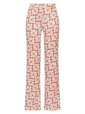 Malìparmi Mouliné Cady Floral-print Trousers