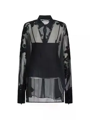 Ermanno Scervino Embroidered Sheer Shirt