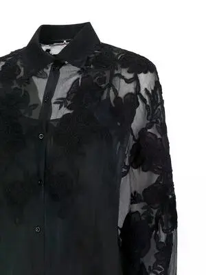 Ermanno Scervino Embroidered Sheer Shirt