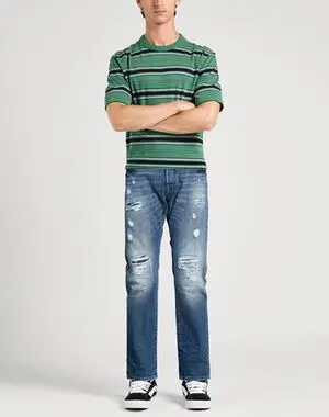 MESSAGERIE Patrizio Piscaglia Distressed Cotton Jeans - Blue