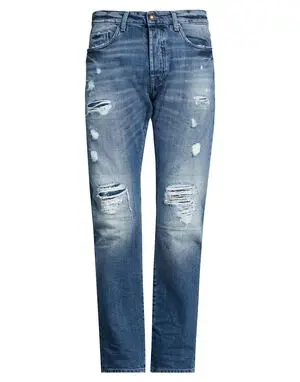 MESSAGERIE Patrizio Piscaglia Distressed Cotton Jeans - Blue