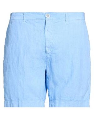 120% Lino 120% LINO Linen Shorts & Bermuda Shorts Blue